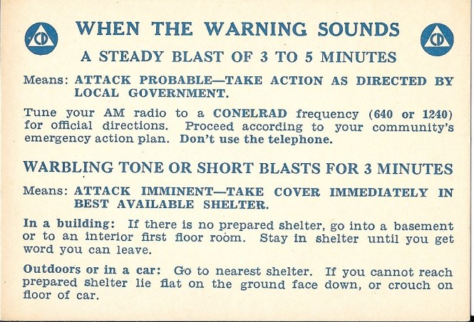 Government Booklets/Pamphlets/Cards – Civil Defense Archives