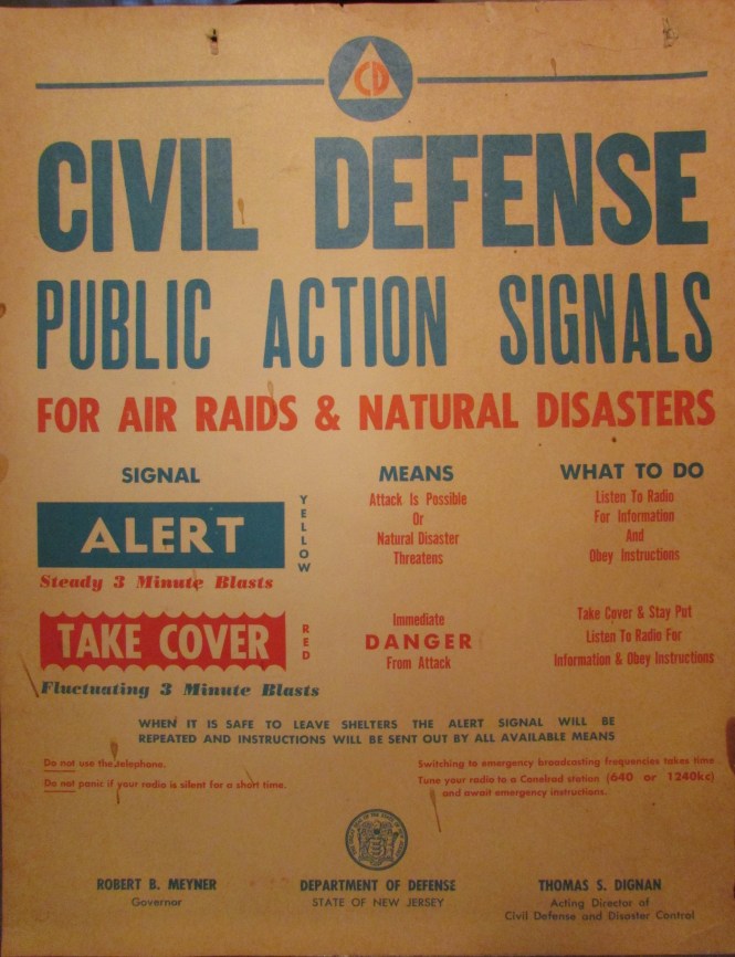 Civil Defense Public Action Signals Poster – Civil Defense Archives